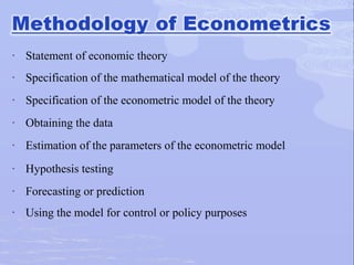 Econometrics and business forecasting | PPT | Physics | Science