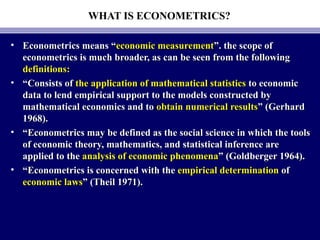 Econometrics ch1 | PPT