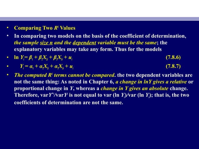 Econometrics ch8 | PPT