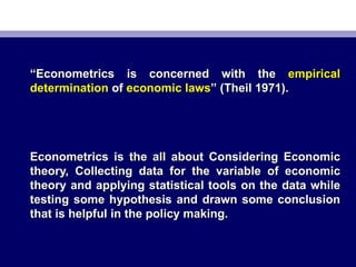 Econometrics lecture 1st | PPT