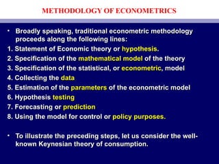Econometrics lecture 1st | PPT