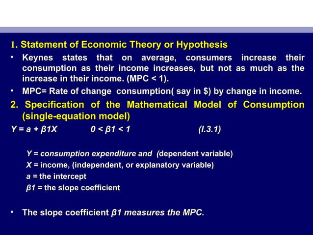 Econometrics Lecture 1st Ppt