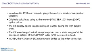 The Correlation Between S&P 500 and VIX Indices | PPTX