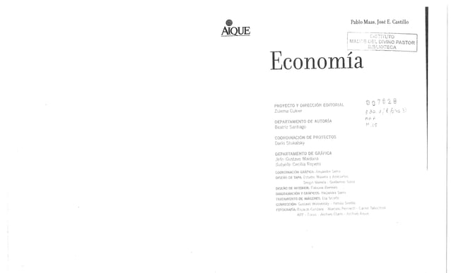 Economia - Pablo Maas- AIQUE.pdf | Business Accounting & Finance | Business
