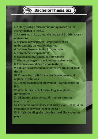 Economic Research Topics | PDF