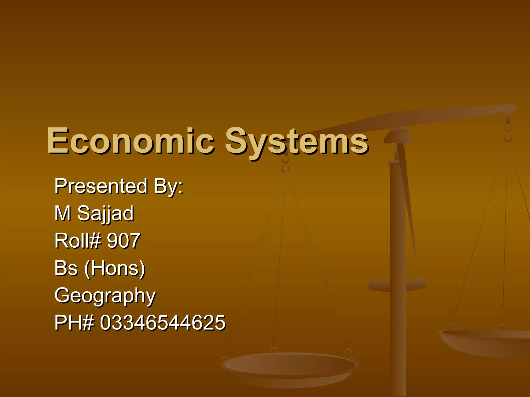 Economic systems | PPT