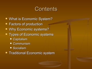 Economic systems | PPT