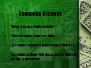 Economic systems | PPT