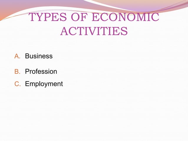 Economic activities | PPTX