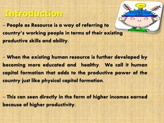PEOPLE AS A RESOURSE-grade 9 economic activities by men and women | PPTX