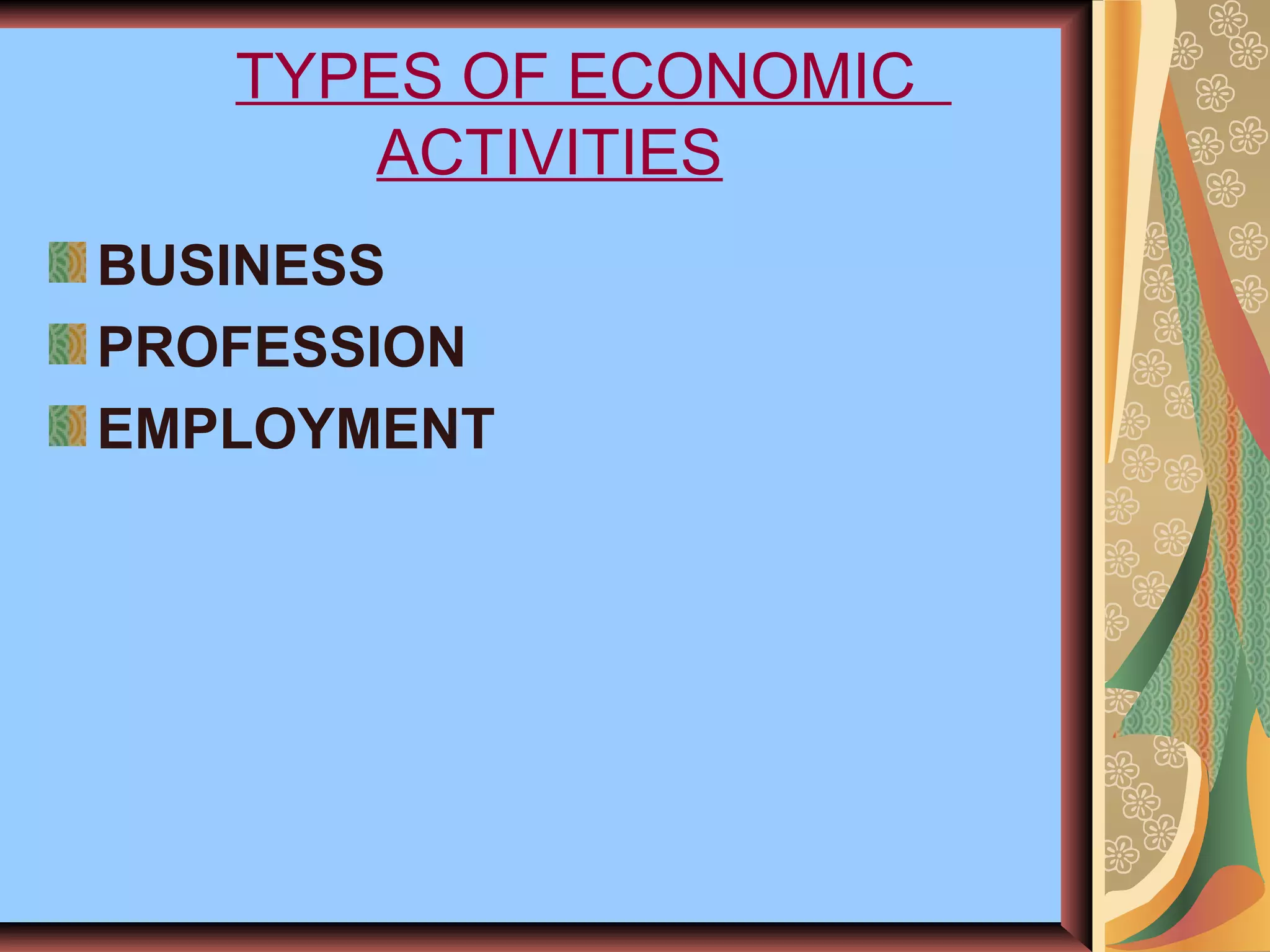 Economic activities | PPT