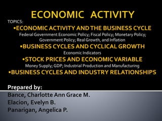 Economic activity | PPTX | Business Accounting & Finance | Business