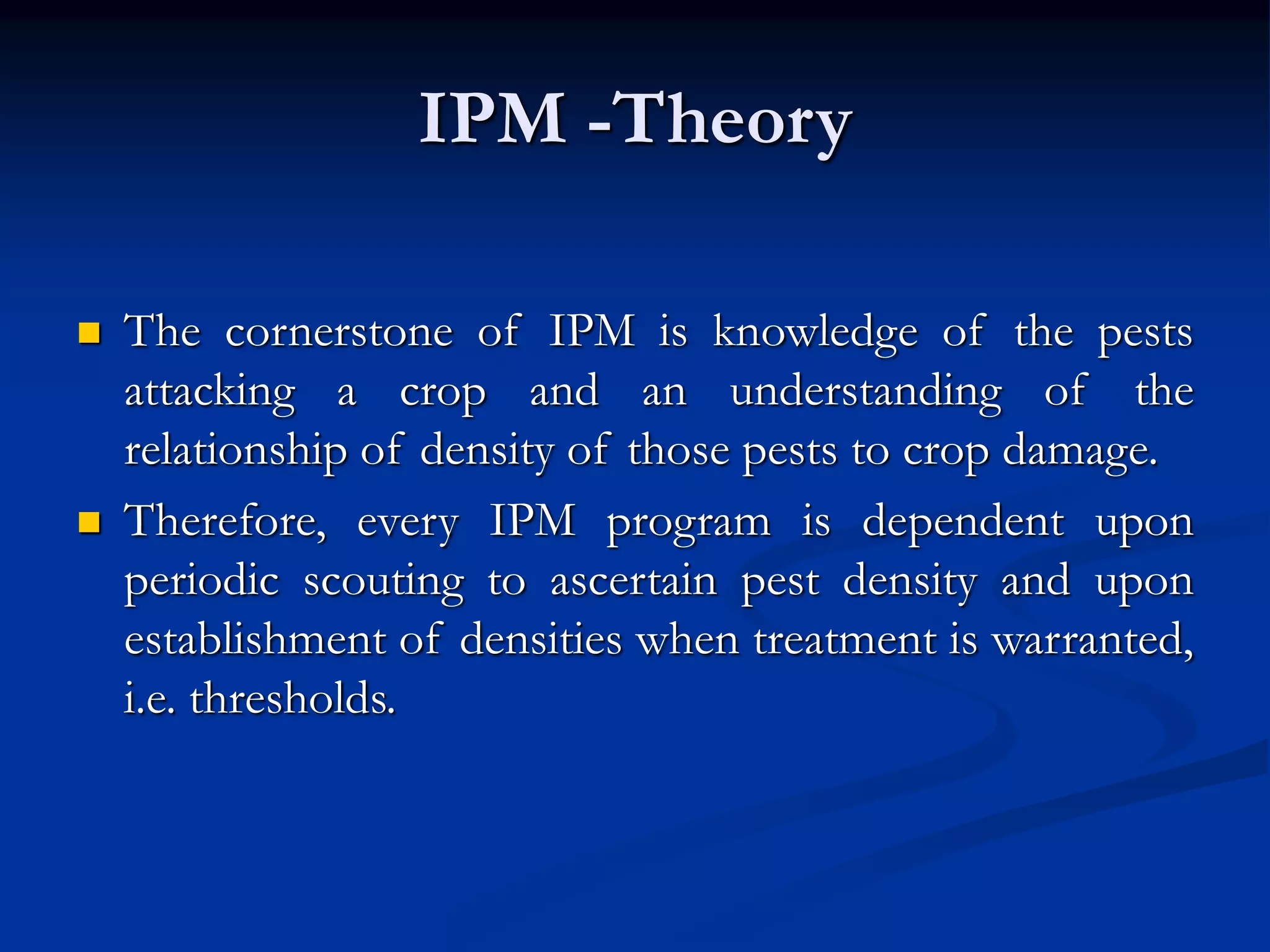 Economical basis of IPM - Economic Thresholds | PPT