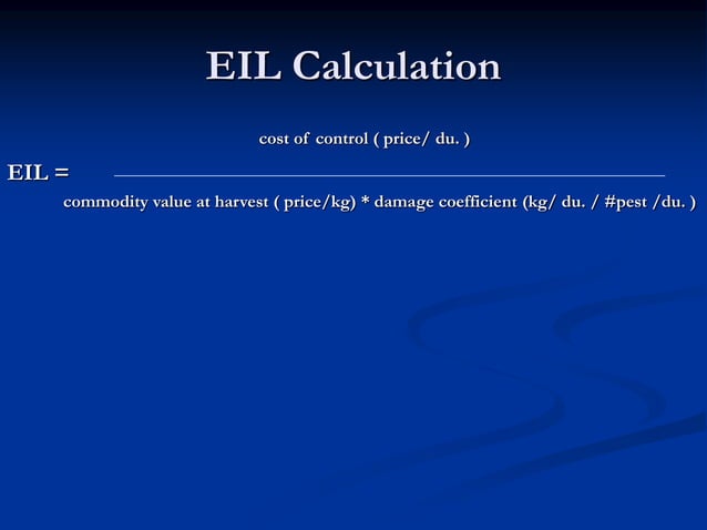Economical basis of IPM - Economic Thresholds | PPT