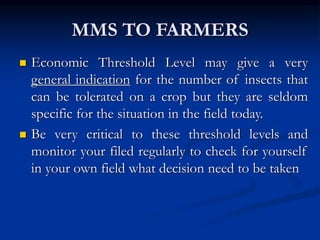 Economical basis of IPM - Economic Thresholds | PPT