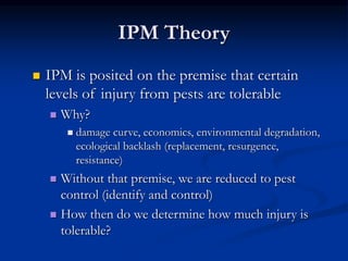 Economical basis of IPM - Economic Thresholds | PPT
