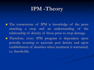 Economical basis of IPM - Economic Thresholds | PPT