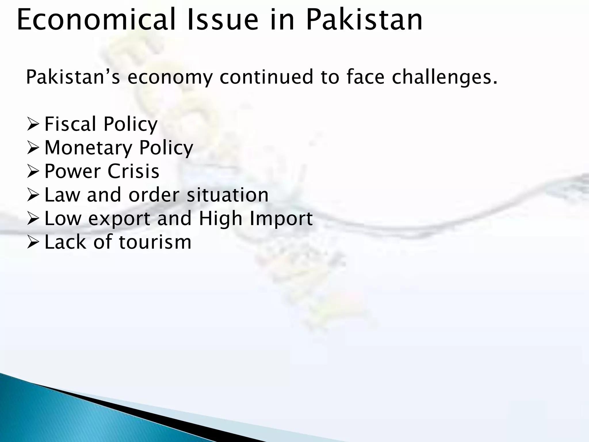 Economical Issues in Pakistan | PPTX