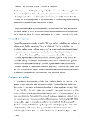 Sustainable Seafood Distribution & Consultant | PDF | Food Industry ...