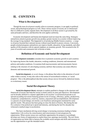 Economic and Social Indicators of Development | DOCX