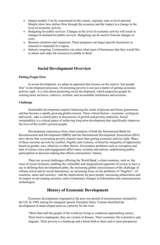 Economic and Social Indicators of Development | DOCX