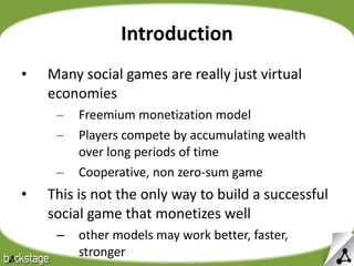 Economic Approach to Social Game Design | PPT