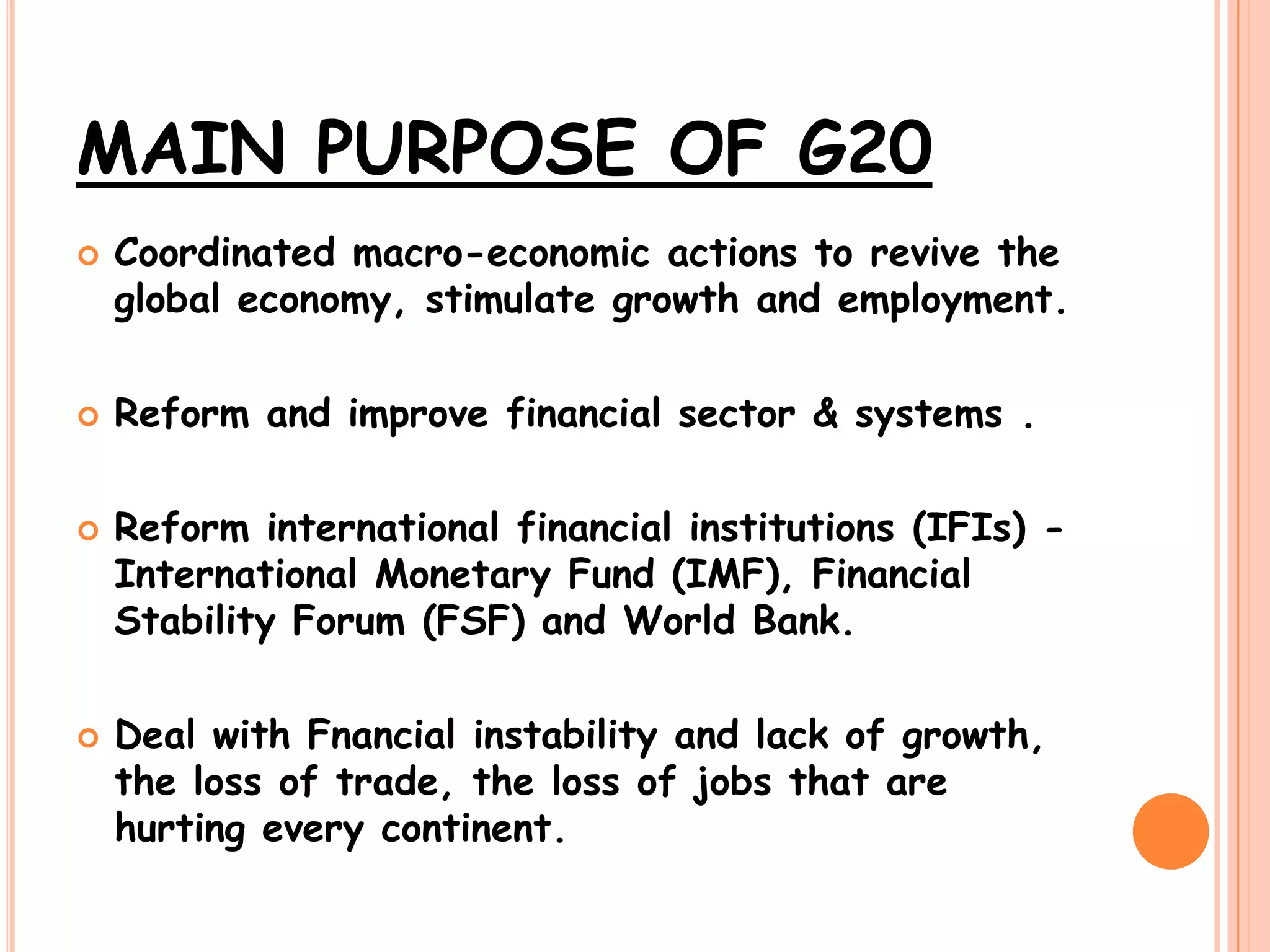 Economic Aspect G20 | PPT