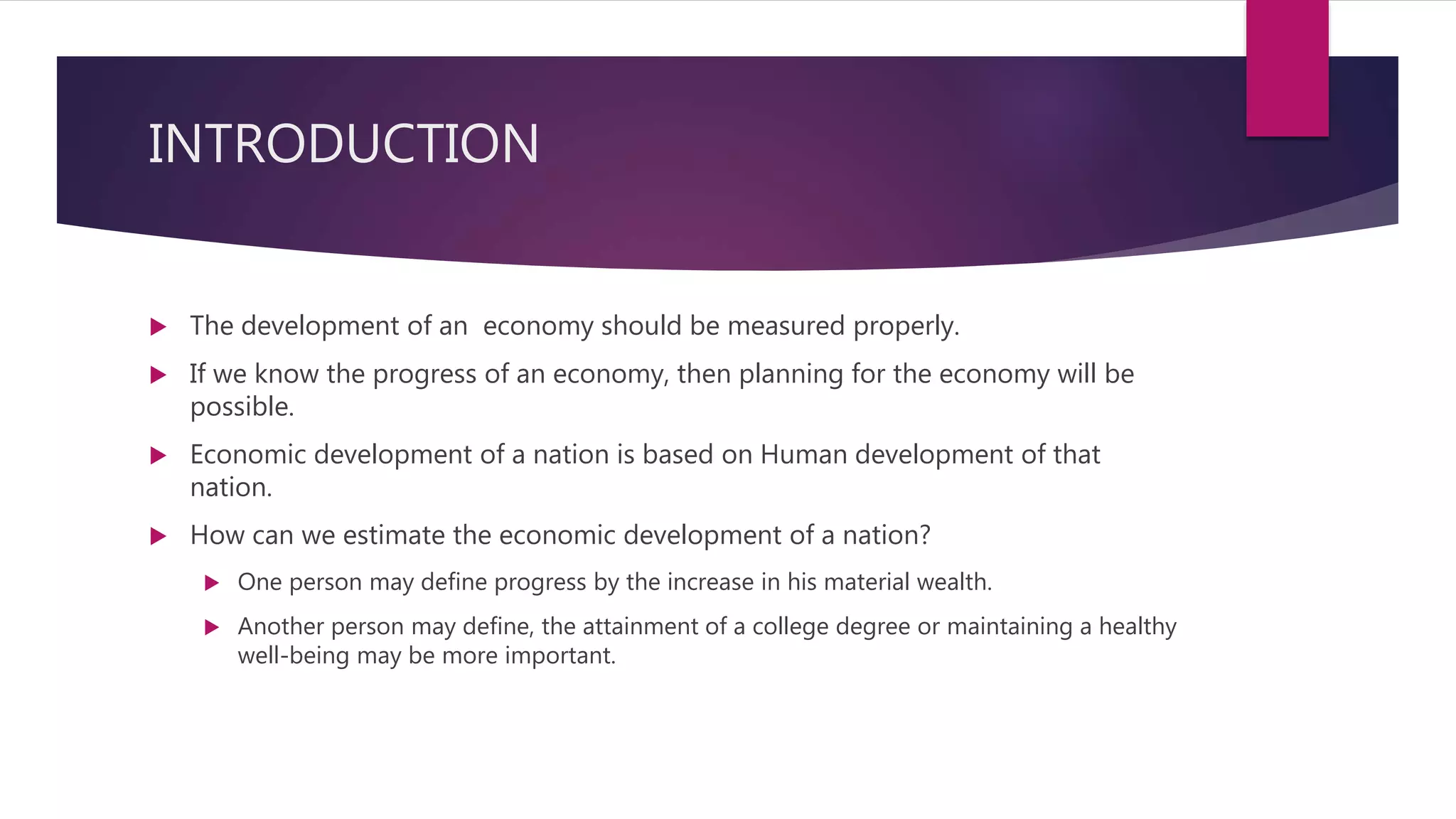 Economic aspect of human development index | PPTX