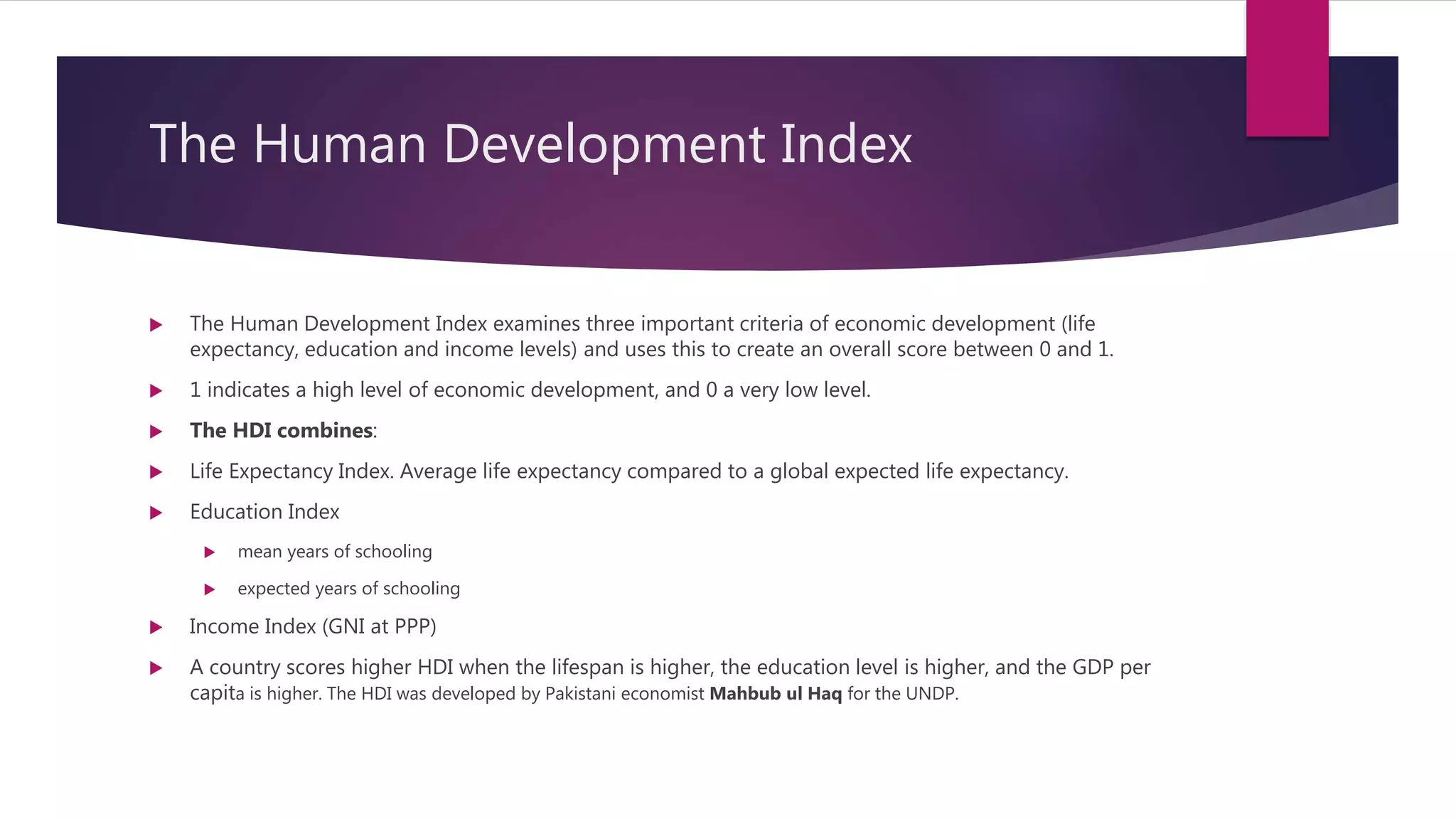 Economic aspect of human development index | PPTX