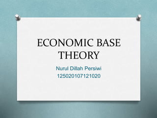 Economic base theory | PPTX