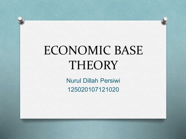 Economic base theory | PPTX