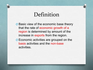 Economic base theory | PPTX