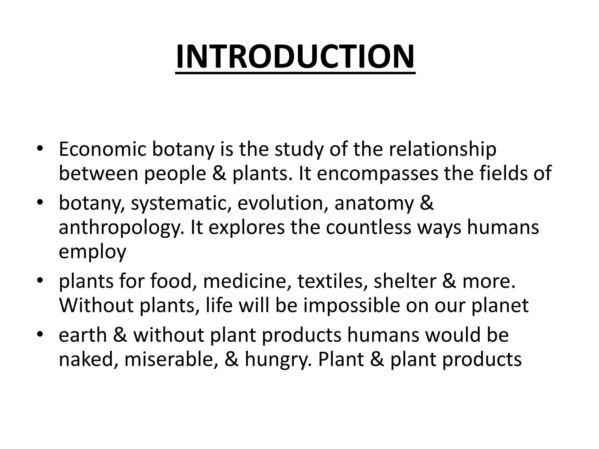 Economic botany | PPTX