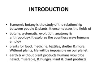 Economic botany | PPTX