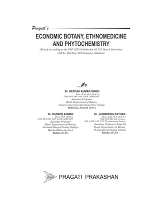 Economic Botany Ethnomedicine and Phytochemistry | NEP 2020 Book | PDF