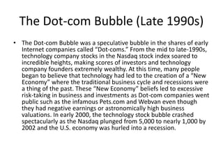 Economic Bubbles, Crises, and Crashes | PPTX