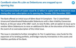 Commercial Bank Economic Capsule - December 2023 | PPT