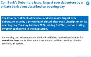 Commercial Bank Economic Capsule - July 2024 | PPT