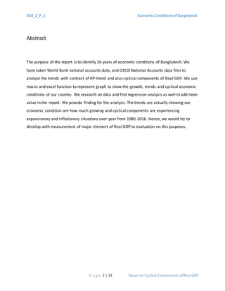 Economic conditions of bangladesh | DOCX