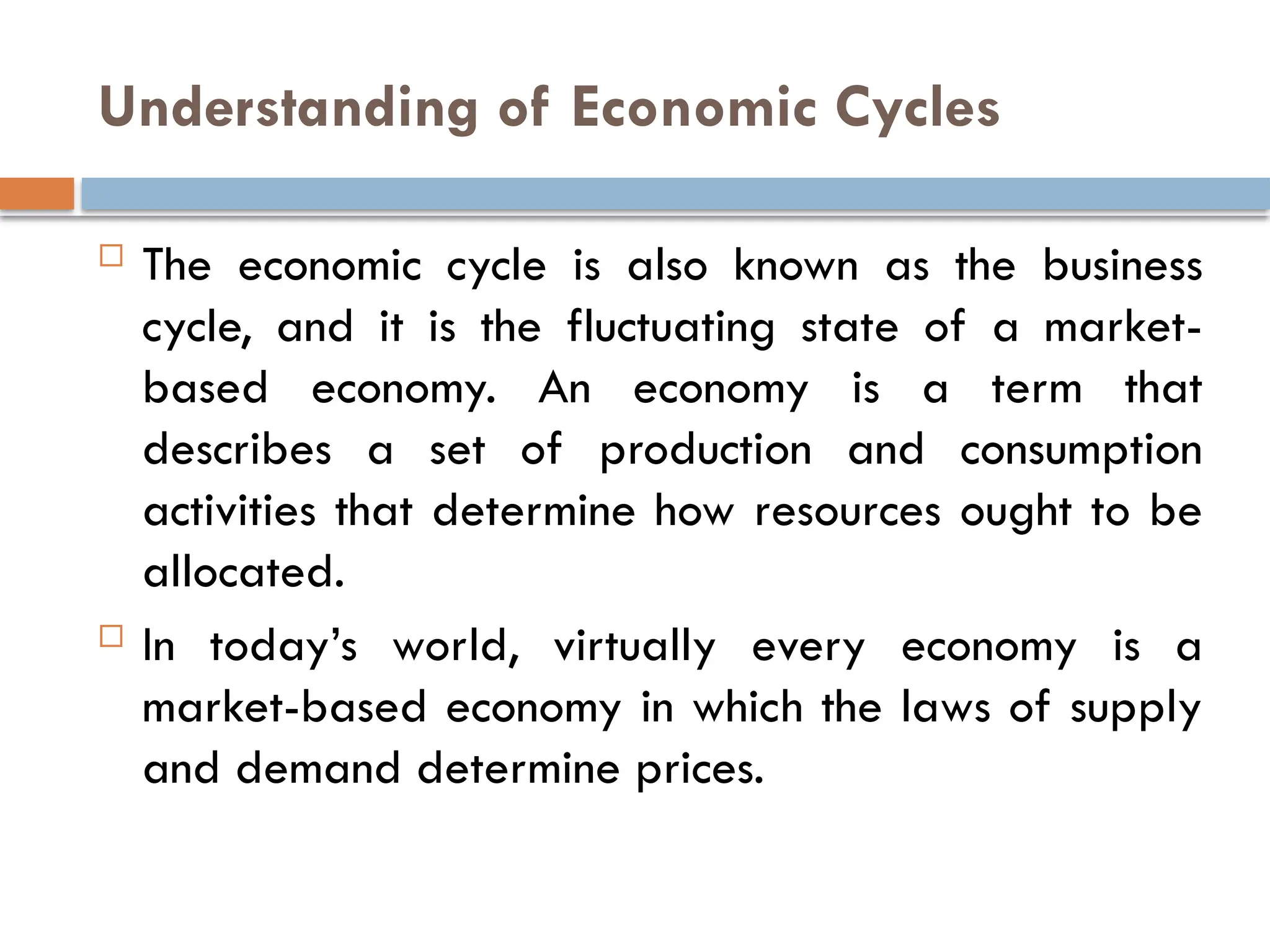 Economic cycle Power point Presentation. | PPTX
