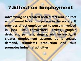 Role of Advertising in Economic Development of India | PPTX