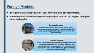 Analysis of Foreign Markets | PPTX