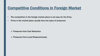 Analysis of Foreign Markets | PPTX