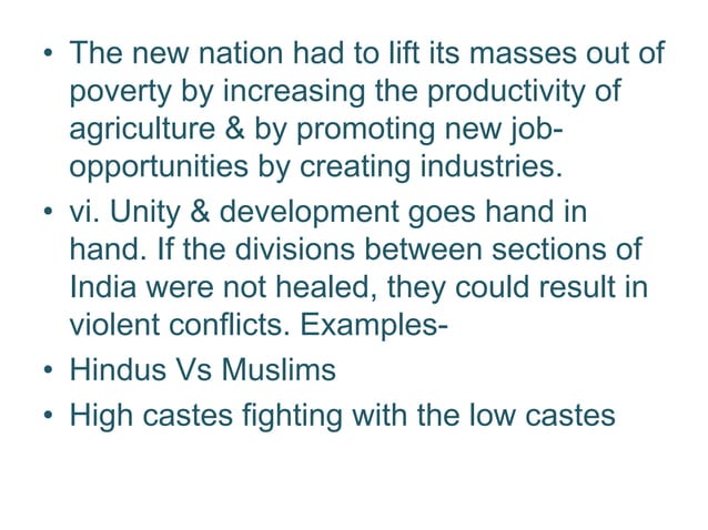Economic development and political change after independence | PDF