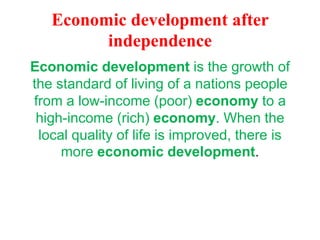 Economic development and political change after independence | PDF
