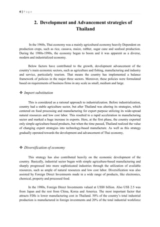 Economic Development in Thailand in detailed point of view. | PDF