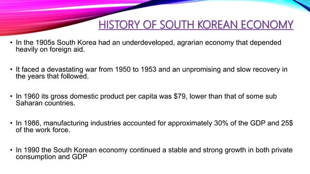 Economic development of south korea | PPTX