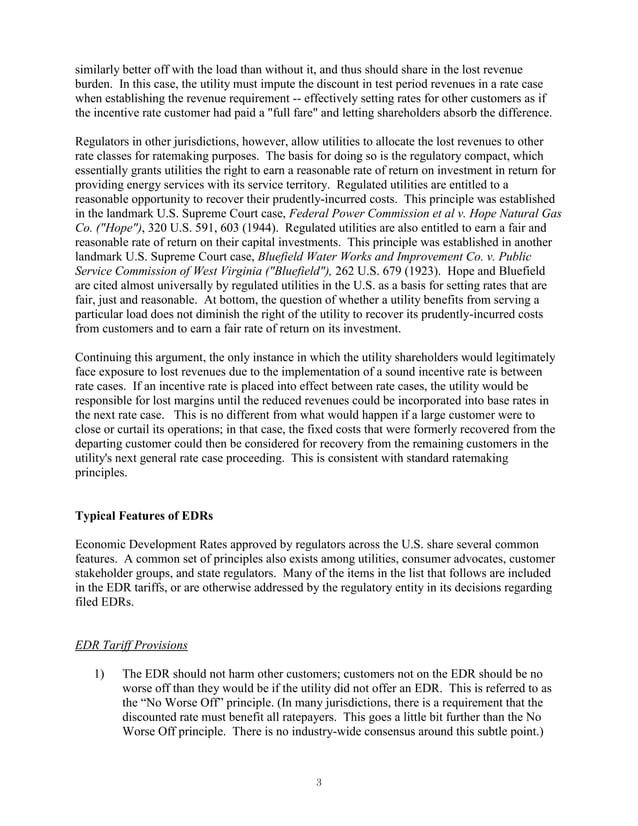 Economic Development Rates For Utilities | PDF