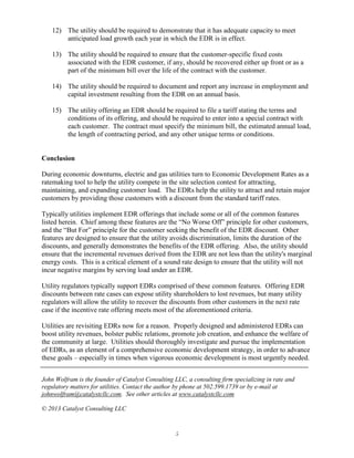 Economic Development Rates For Utilities | PDF