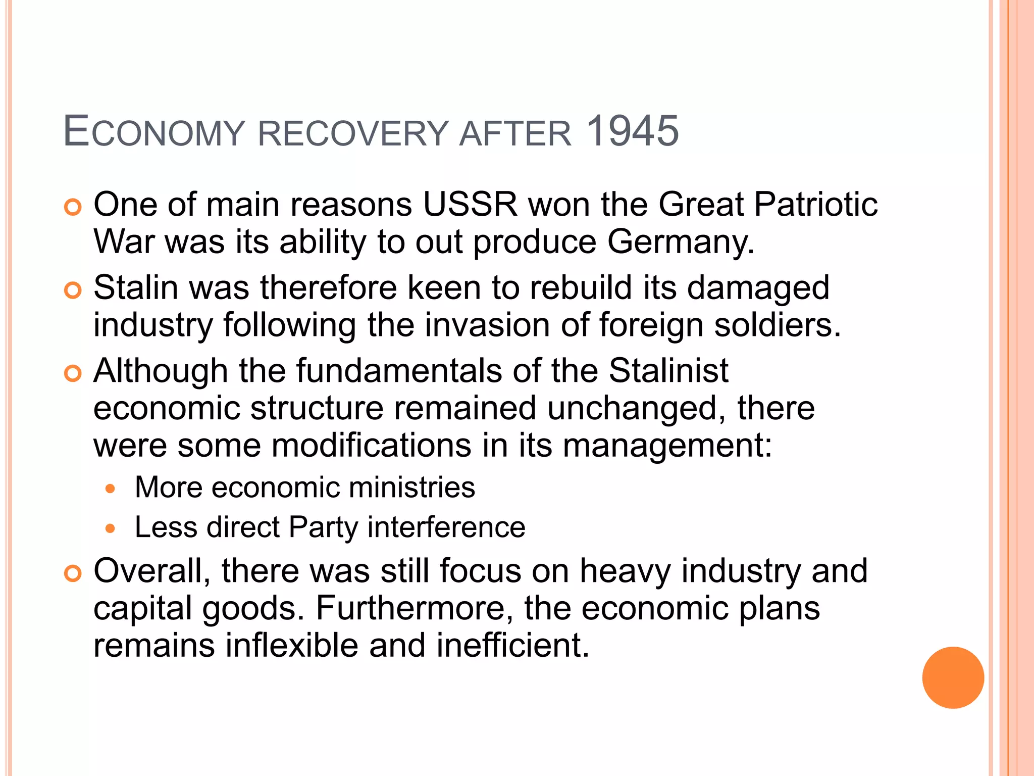 Economic Developments 1945 1953 | PPTX